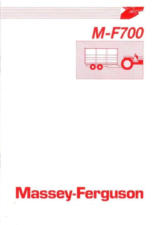 Massey Ferguson MF700 Trailer Operators Manual - MF 700