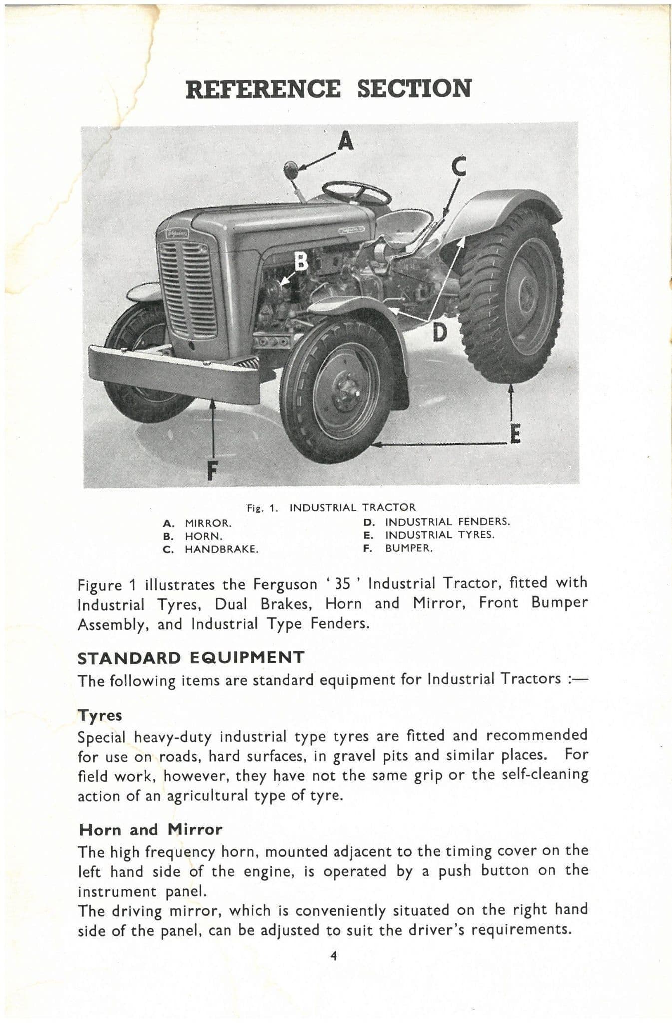 Massey Ferguson Tractor MF35 Industrial Tractor Operators Manual ...
