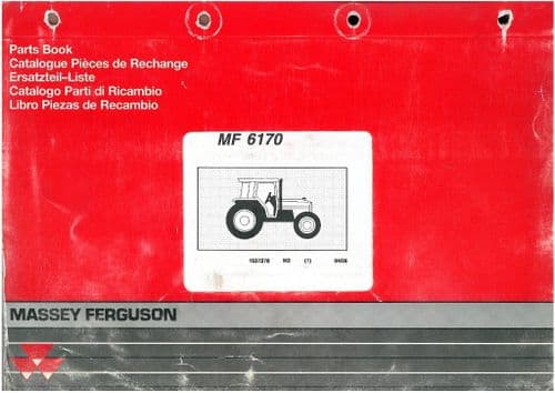 Massey Ferguson Tractor MF6170 Parts Manual - MF 6170