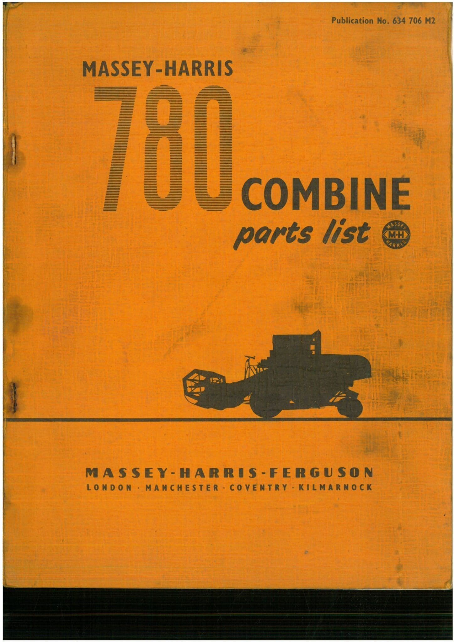 Massey Harris Ferguson 780 Combine Parts Manual