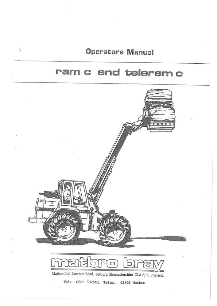 Matbro Telehandler Ram C & Teleram C Operators Manual