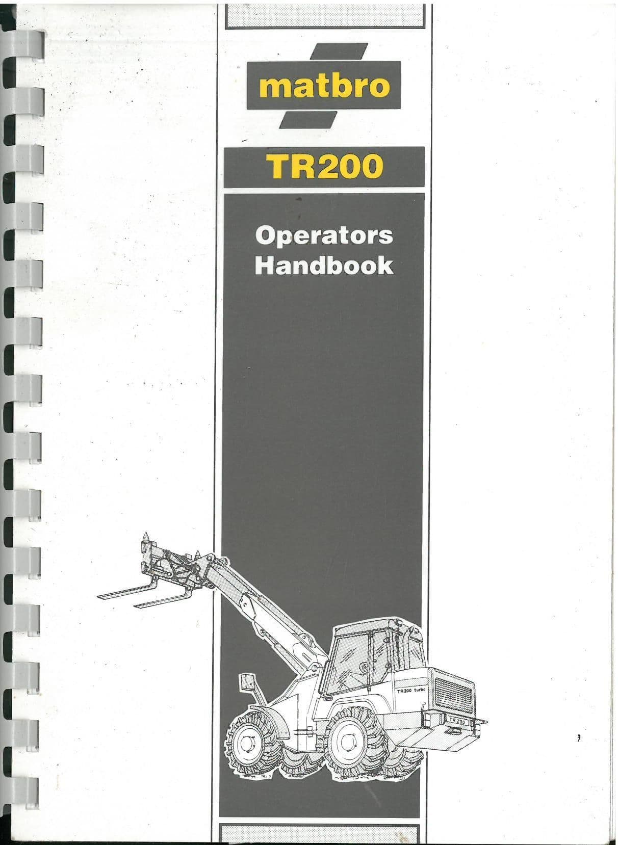 Matbro Telehandler TR200 Operators Manual