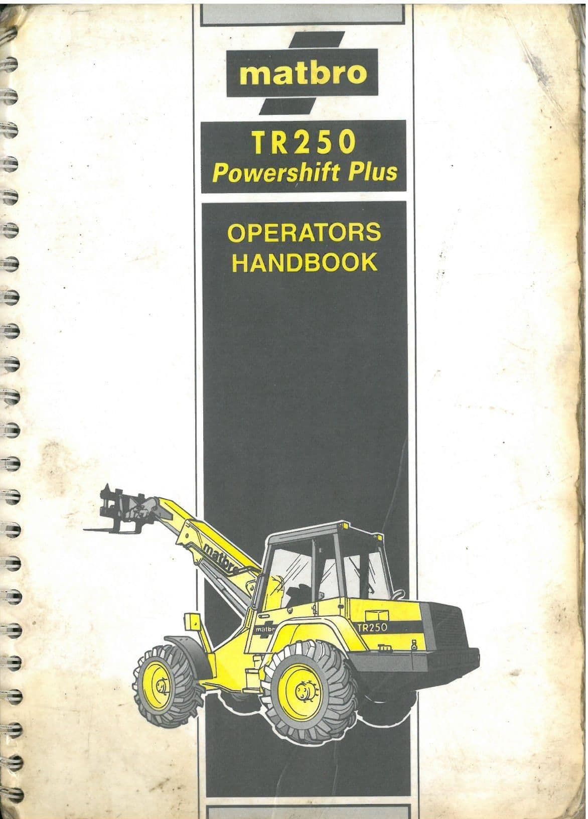 Matbro Telehandler TR250 Powershift Plus Operators Manual