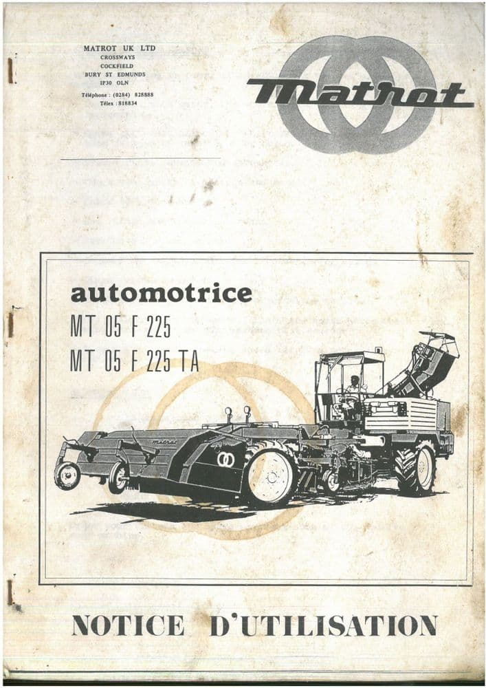 Matrot Self Propelled Sugar Beet Harvester MT05F225 & MT05F225TA ...