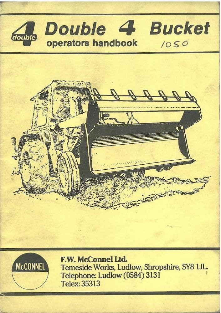 McConnel Double 4 Bucket Operators Manual