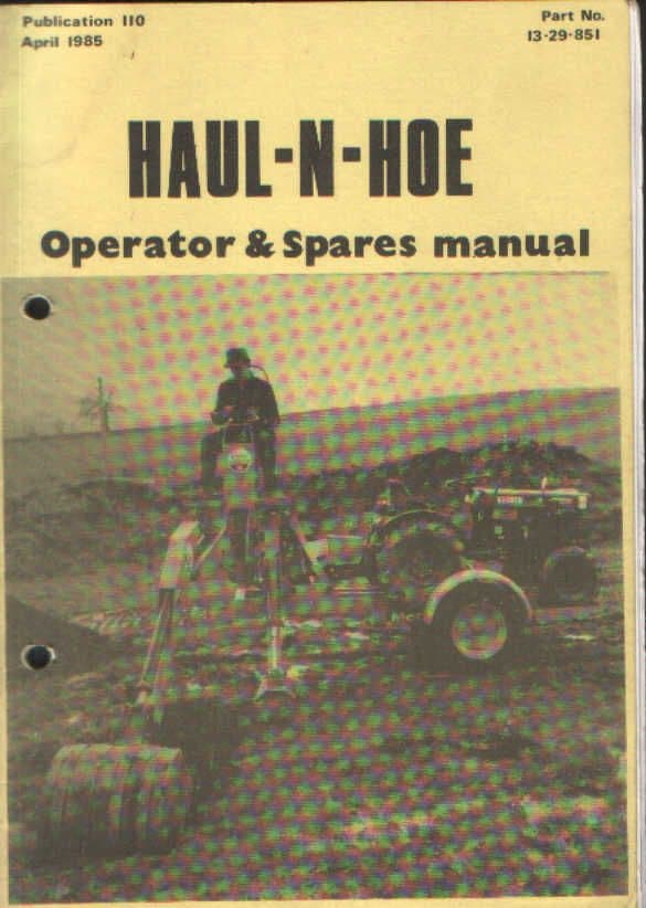 McConnel Haul n Hoe Operators Manual with Parts List