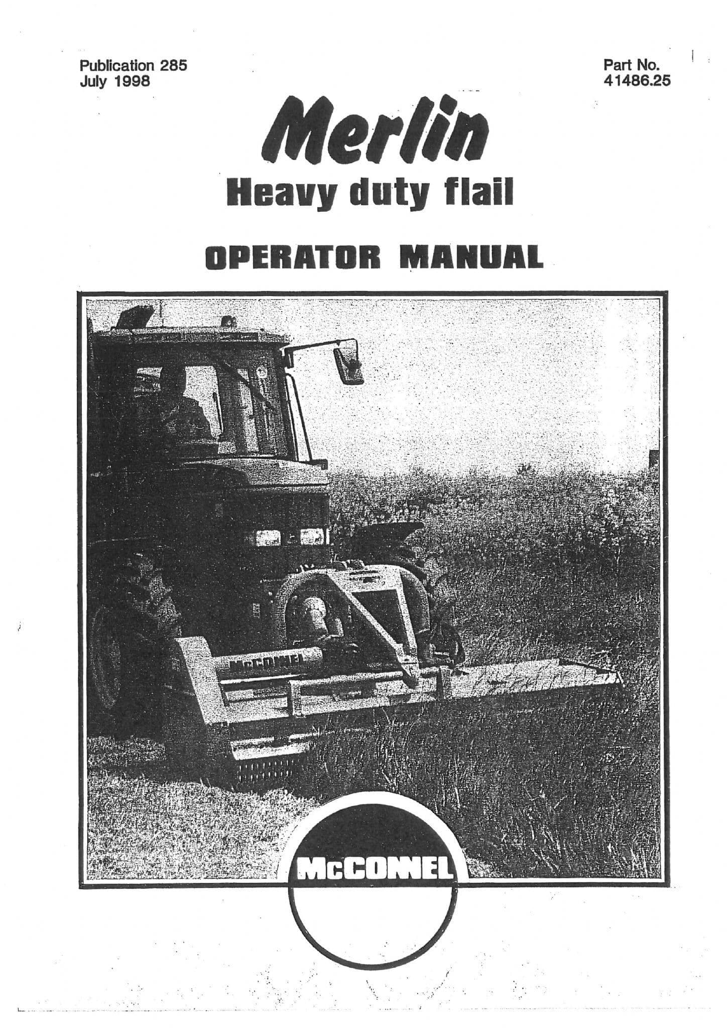 Mcconnel Heavy Duty Flail Merlin Operators Manual