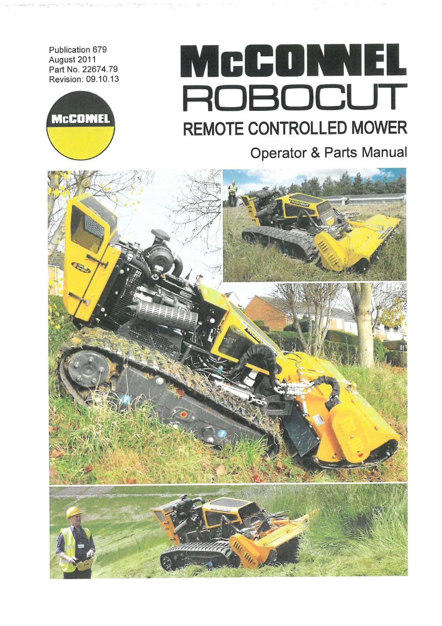 Mcconnel Remote Controlled Mower Robocut Operators and Parts Manual