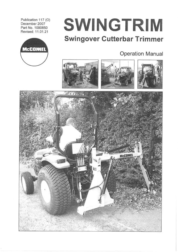 Mcconnel Swingtrim Swingover Cutterbar Trimmer Operators Manual