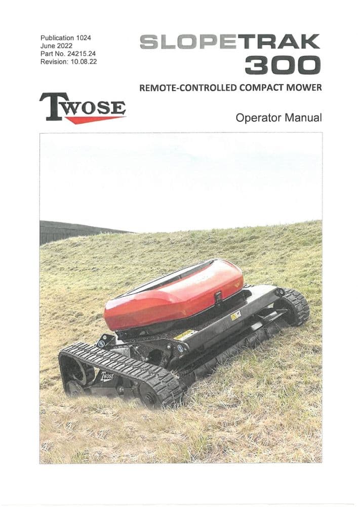Mcconnel Twose Remote Controlled Compact Mower Slopetrak 300 Operators ...