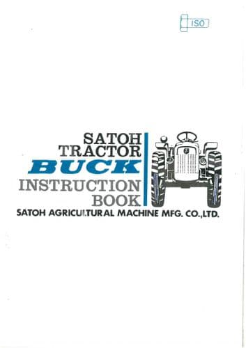 Mitsubishi Satoh Tractor Buck Operators Manual