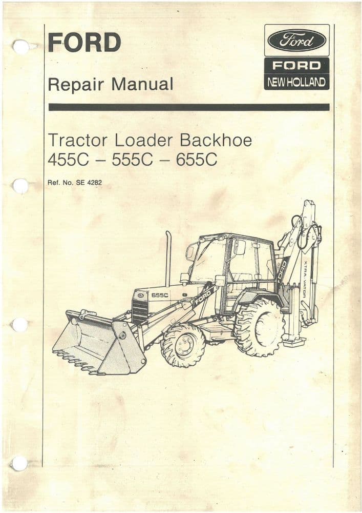 New Holland Digger Tractor Loader Backhoe 455C 555C 655C Workshop ...