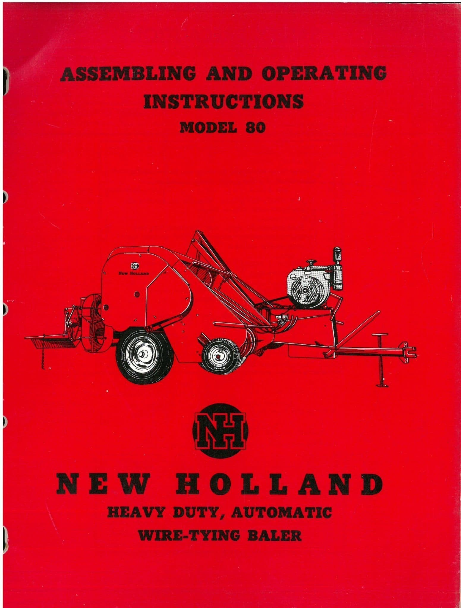 New Holland Heavy Duty Automatic Wire-Tying Baler Model 80 - Operators ...