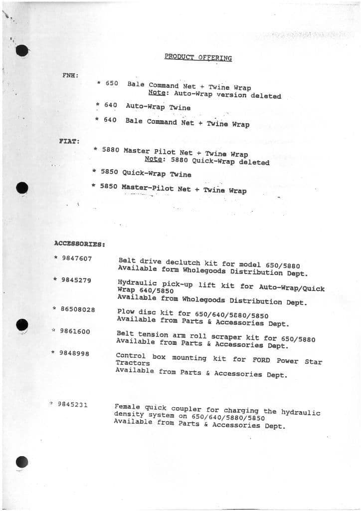 New Holland Round Baler 640 & 650 Workshop Manual - Same as Fiatagri ...