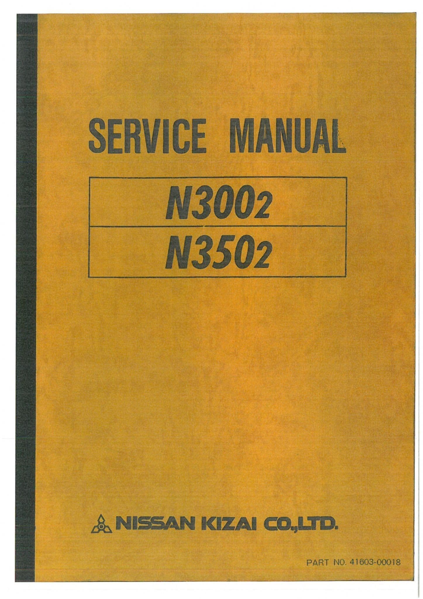 Nissan Hanix Kizai Mini Excavator N300-2 N350-2 Workshop Service Manual
