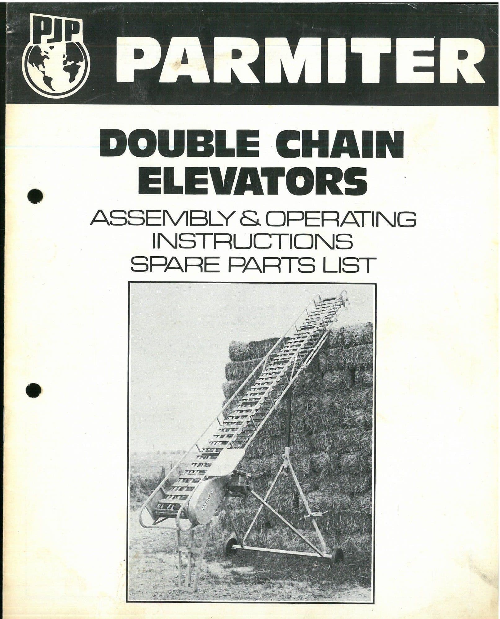 Parmiter Double Chain Elevators Operators Manual with Parts List
