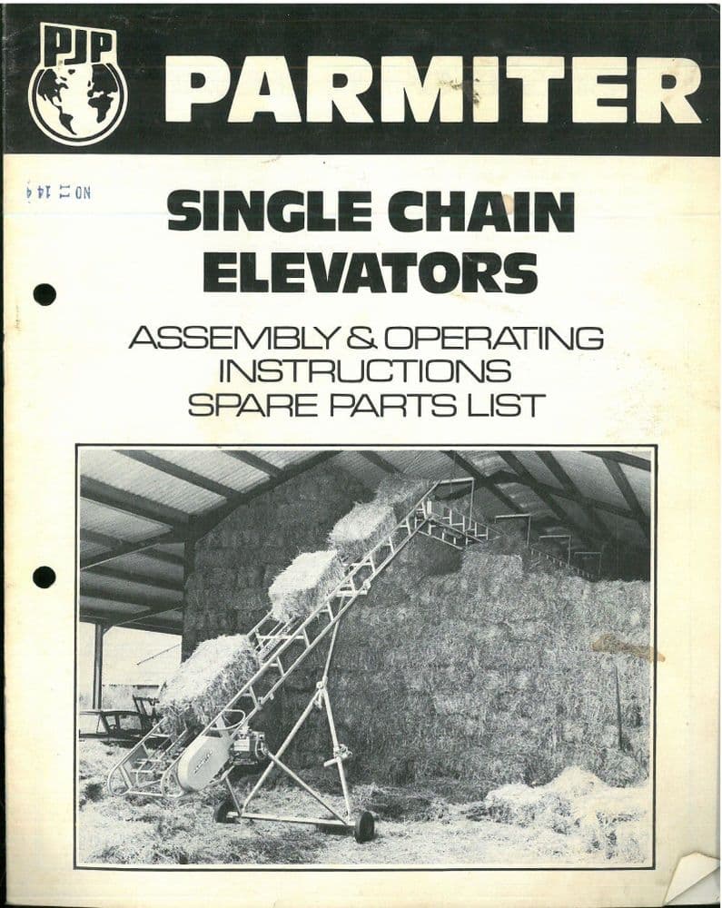 Parmiter Single Chain Elevators Operators Manual with Parts List