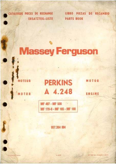 Perkins Diesel Engine 4 248 Parts Manual - A4 248