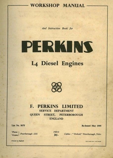 Perkins Diesel Engine L4 Workshop Service Manual