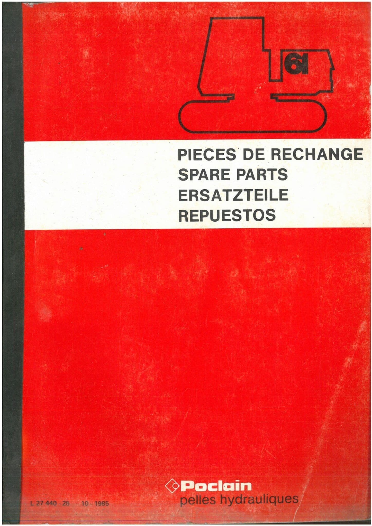 Poclain 61 Crawler Hydraulic Excavator Parts Manual