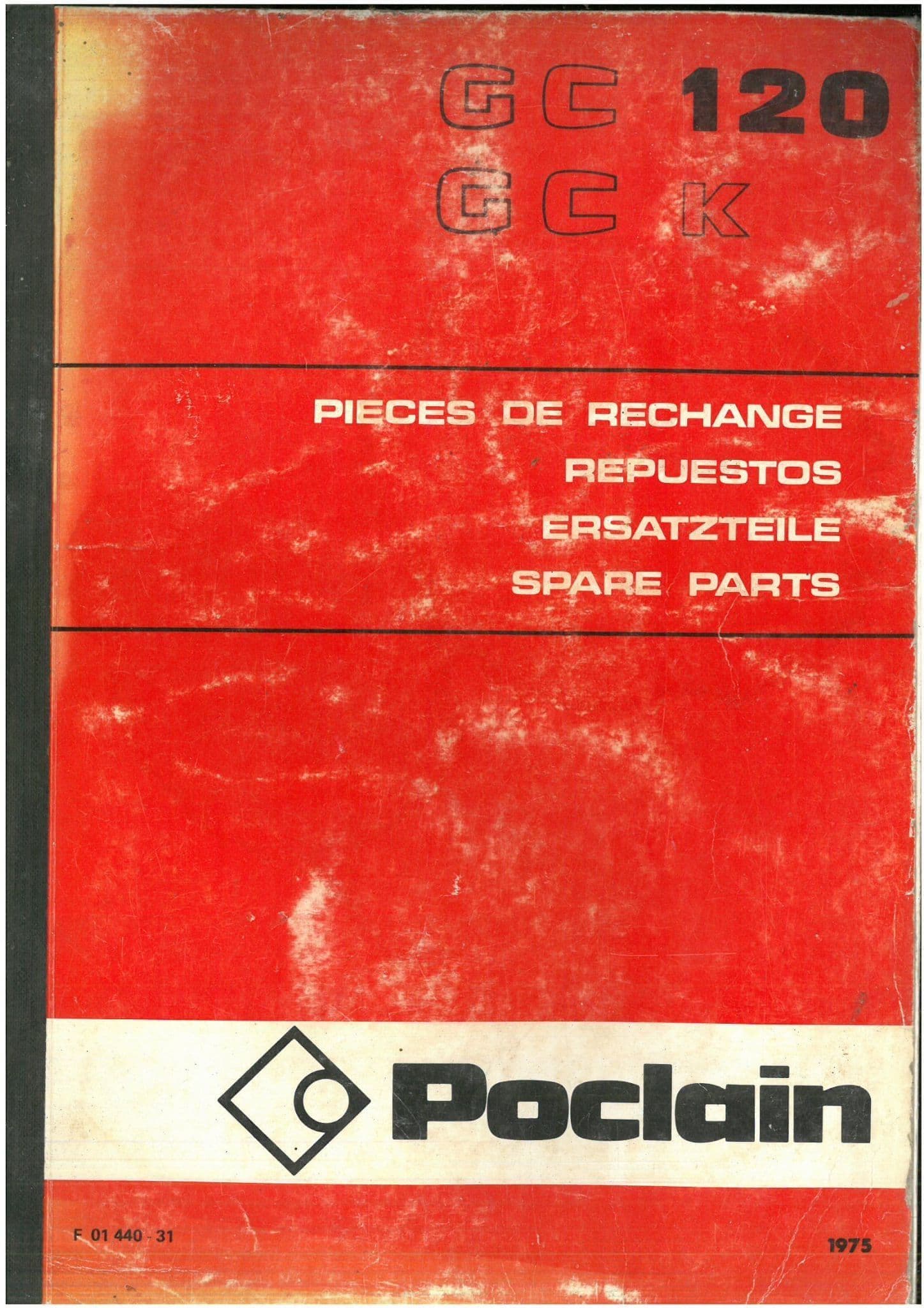 Poclain Crawler Excavator GC120 & GCK Parts Manual - GC 120