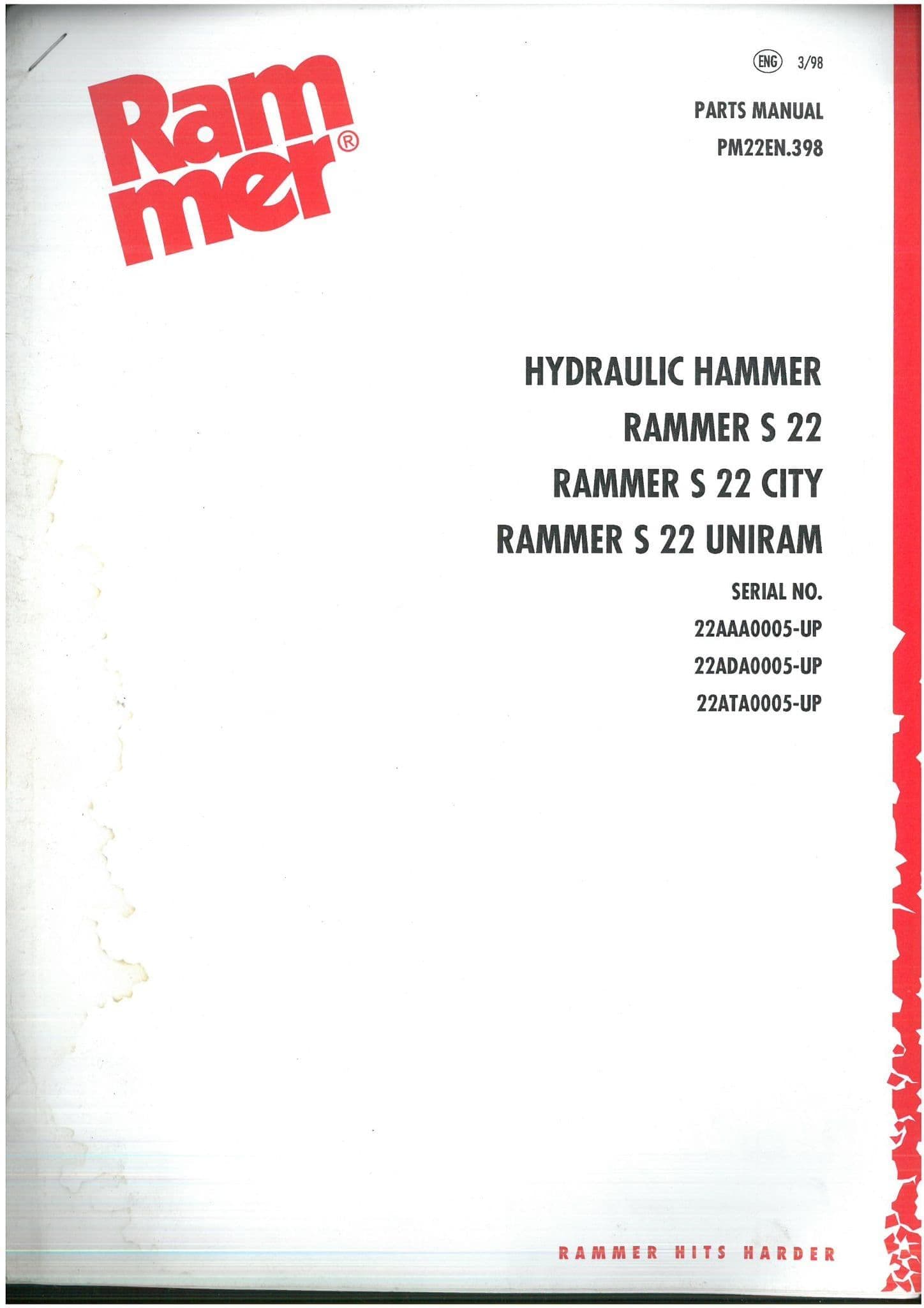 Rammer Hydraulic Hammer - Rammer S 22 Rammer S 22 City Rammer S 22 ...