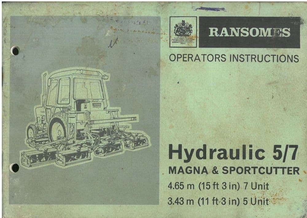 Ransomes Hydraulic 5/7 Magna & Sportcutter Operators Manual