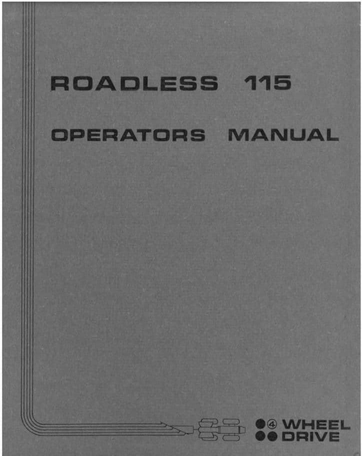 Roadless Tractor 115 Operators Manual