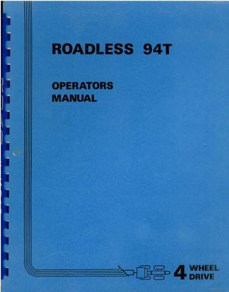 Roadless Tractor 94T Operators Manual GTC