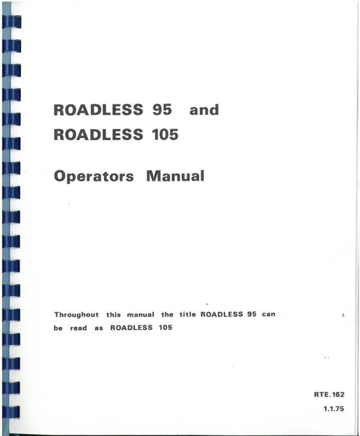 Roadless Tractor 95 & 105 Operators Manual