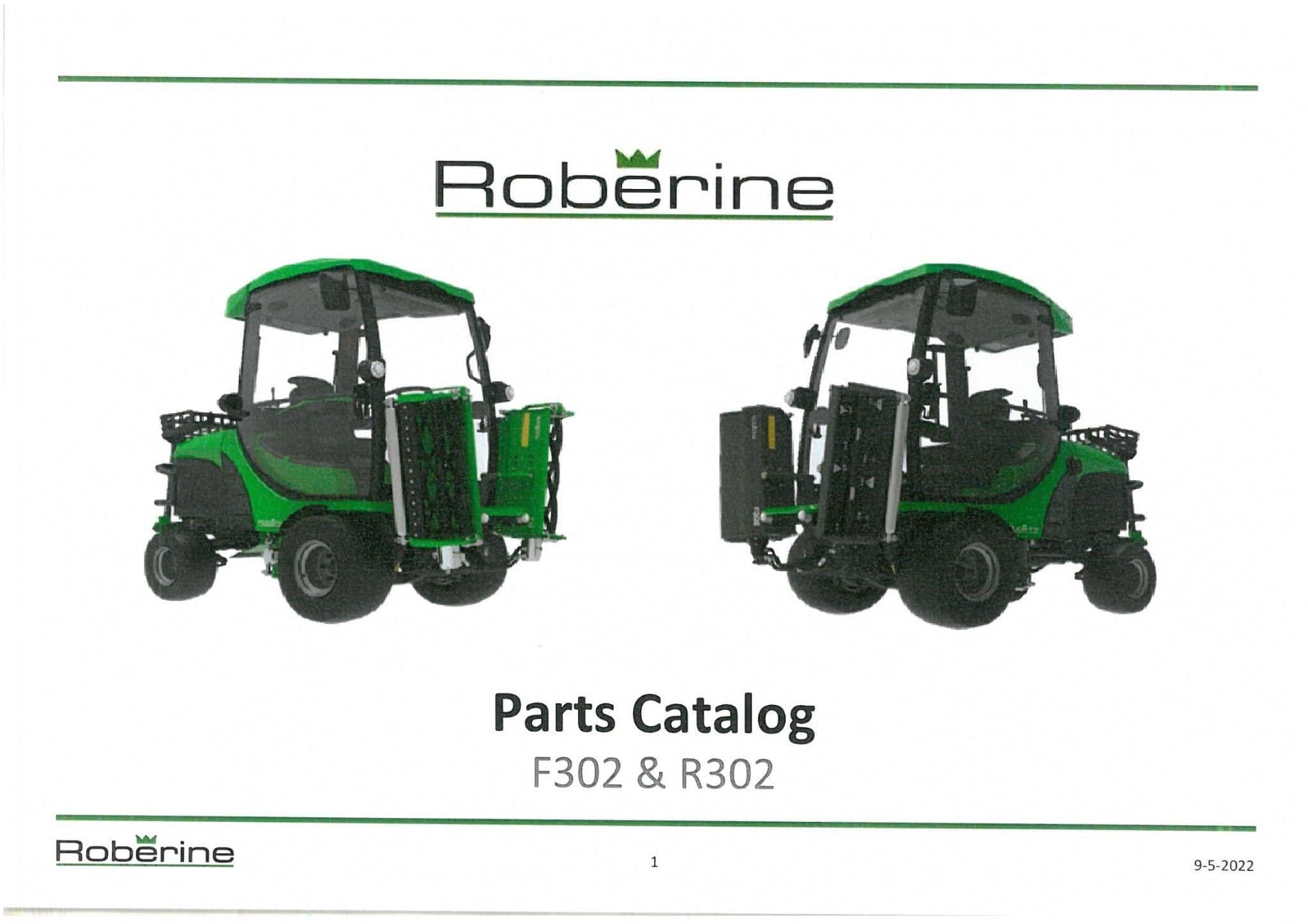 Roberine Mower F302 & R302 Parts Manual