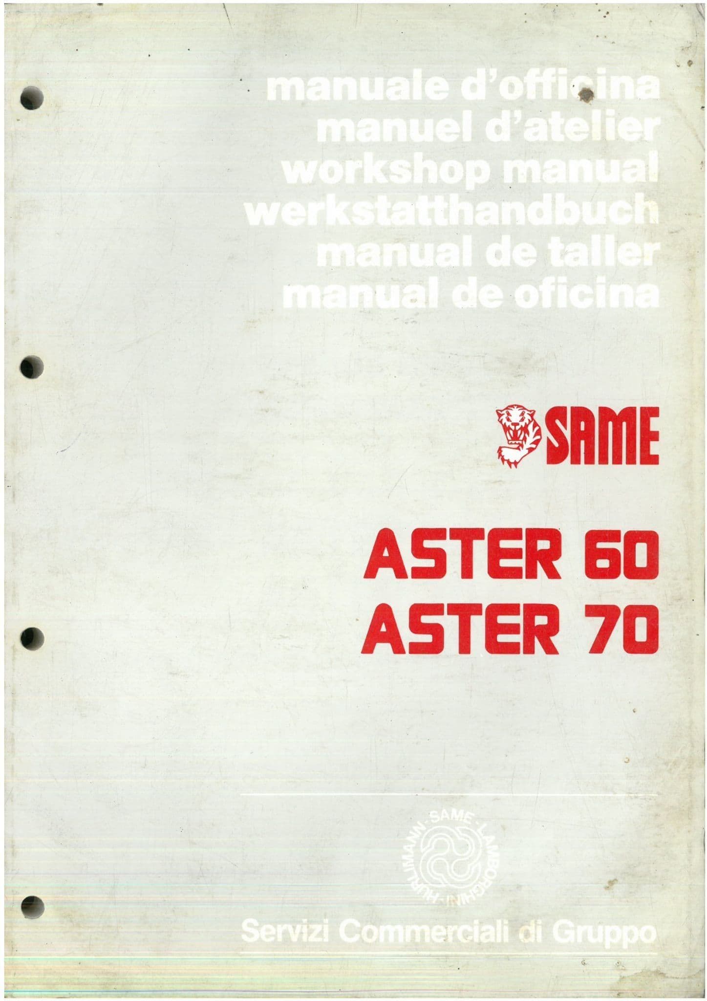 Same Tractor Aster 60 & 70 Workshop Service Repair Manual