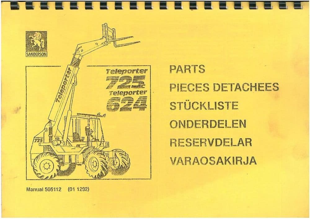 Sanderson Teleporter 624 & 725 Parts Manual