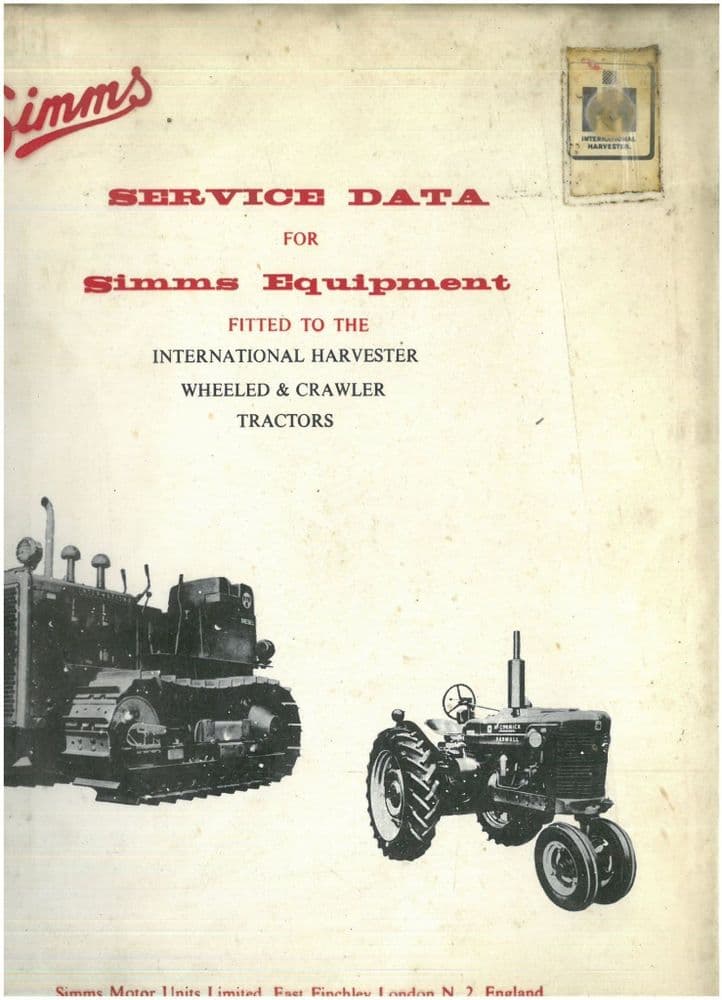 Simms Minimec Fuel Injection Pump SPGE-M Series Workshop Service Manual