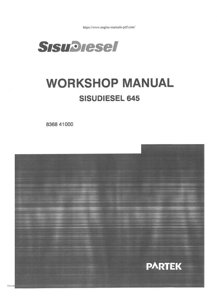 Sisu Diesel Engine 645 8368-41000 Workshop Repair Manual