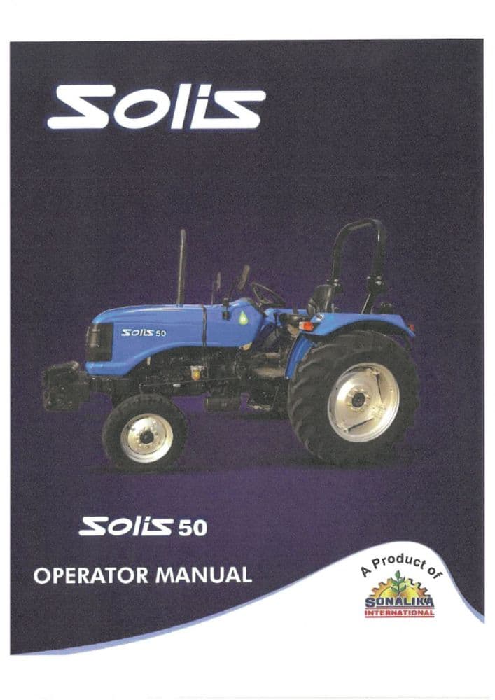 Solis 50 Tractor Operators Manual