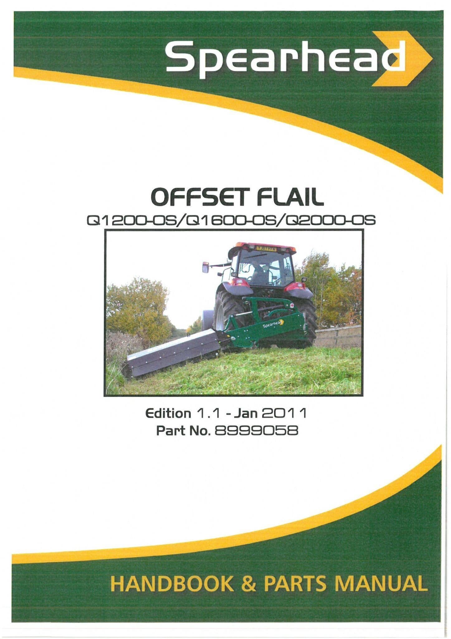 Spearhead Flail Mower Offset Q1200-OS Q1600-OS Q2000-OS Operators ...