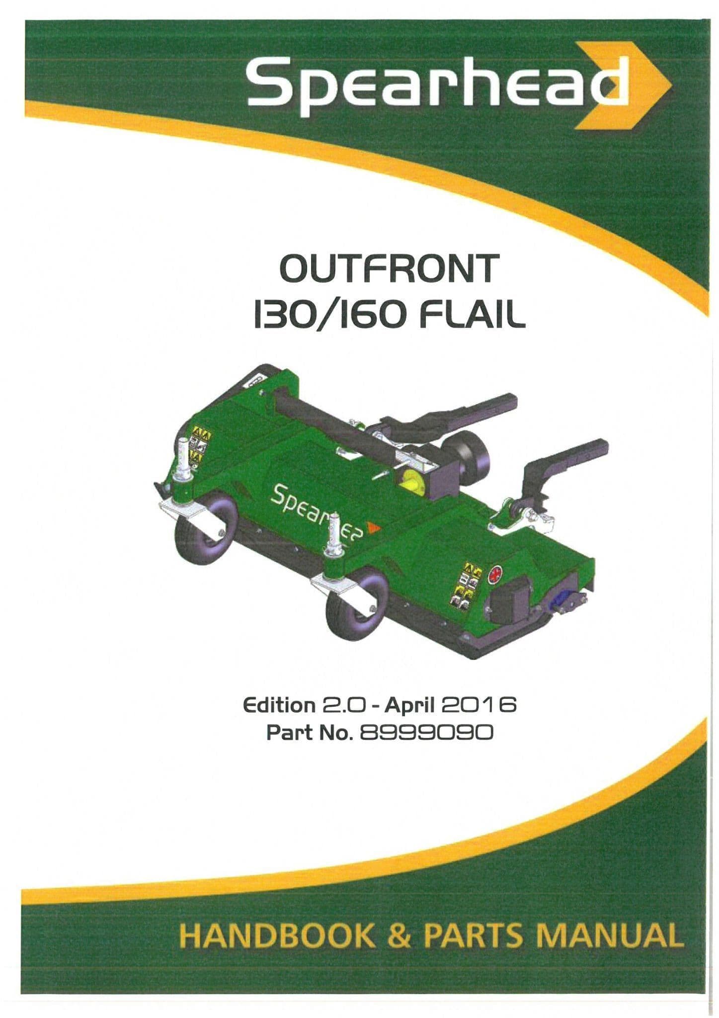 Spearhead Outfront Flail 130 & 160 Operators Manual and Spare Parts List