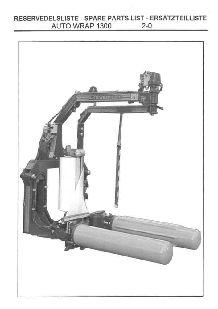 Tanco Autowrap Bale Wrapper 1300 Parts Manual