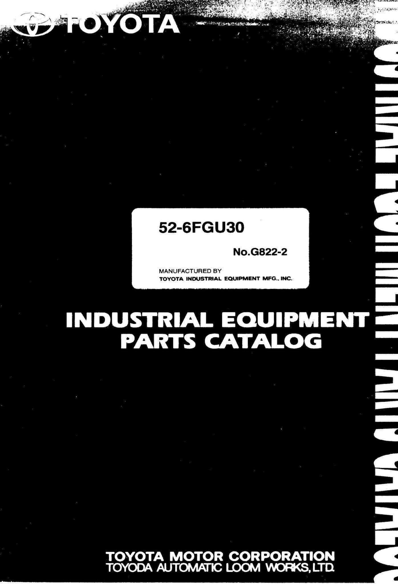 Toyota Forklift 52-6FGU30 Parts Manual