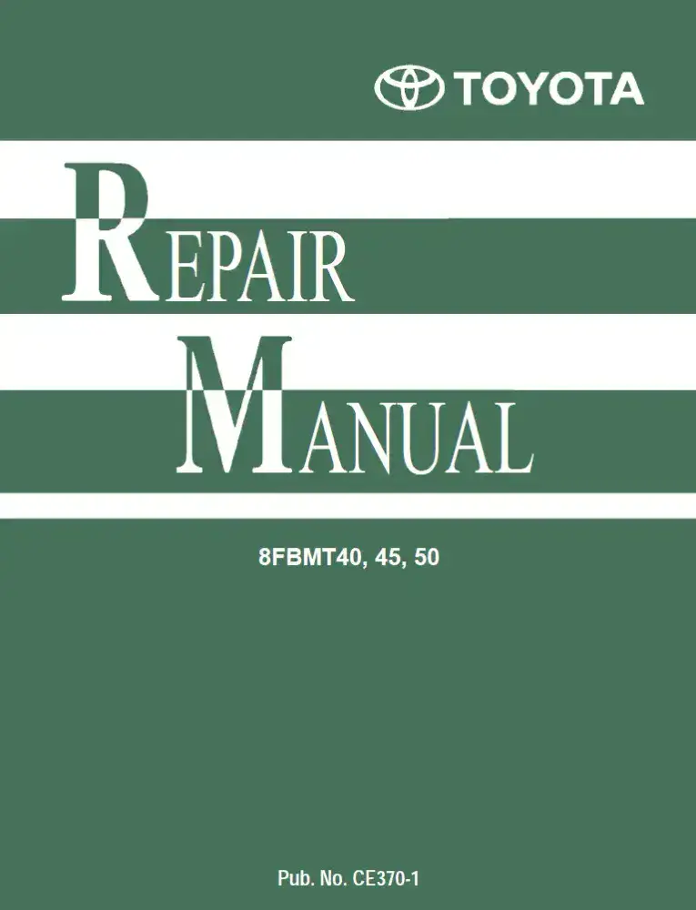 Toyota Forklift 8FBMT40/ 8FBMT45/ 8FBMT50 Workshop Manual