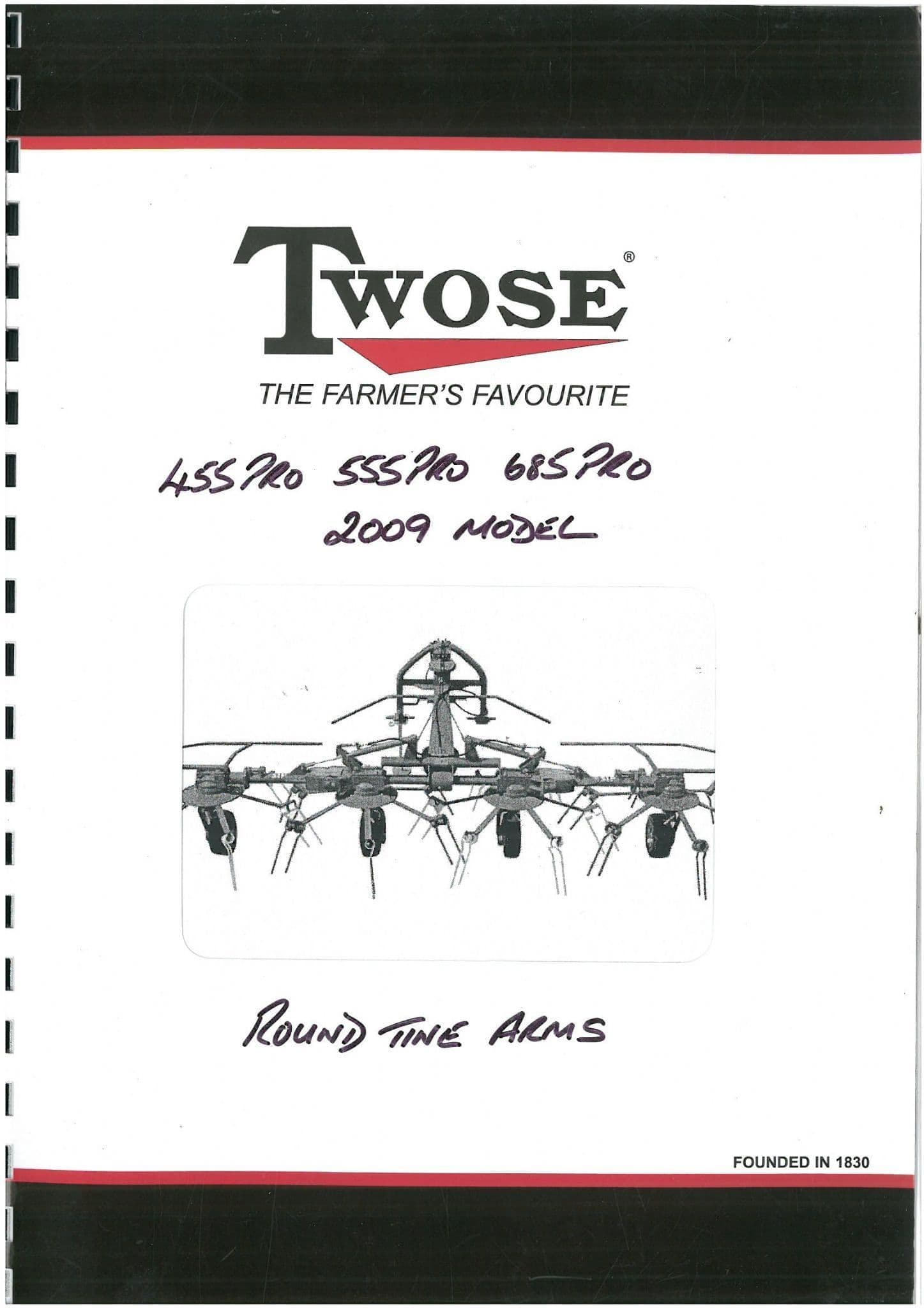 Twose SIP Rotary Tedder Spider 455Pro 555Pro 685Pro Operators Manual ...