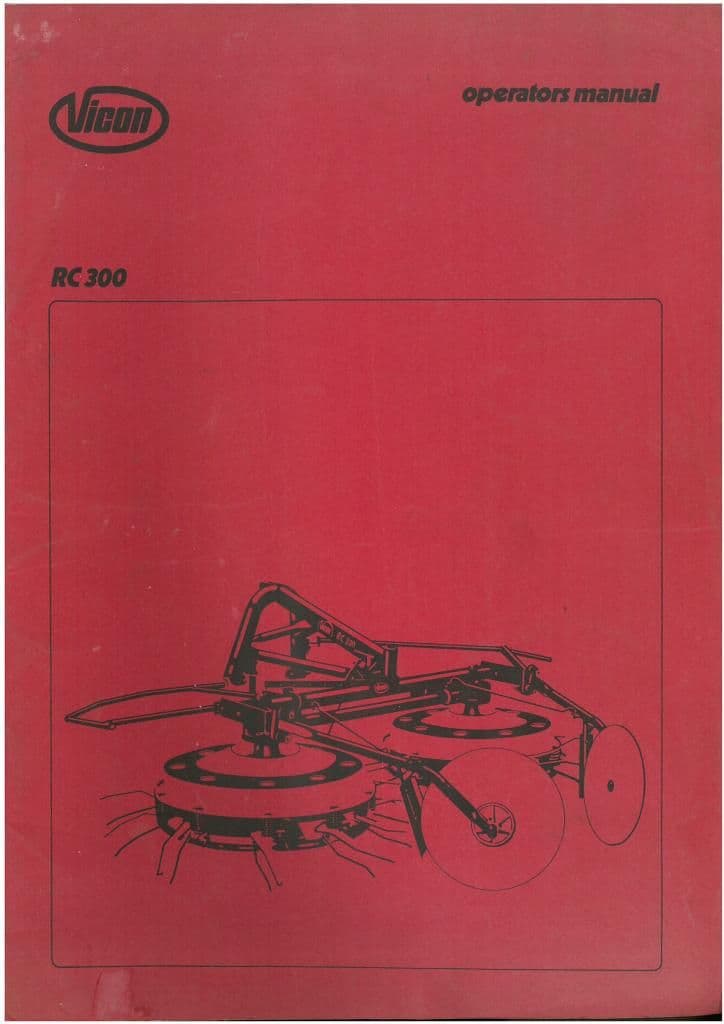 Vicon Haymaker RC300 Operators Manual - RC 300