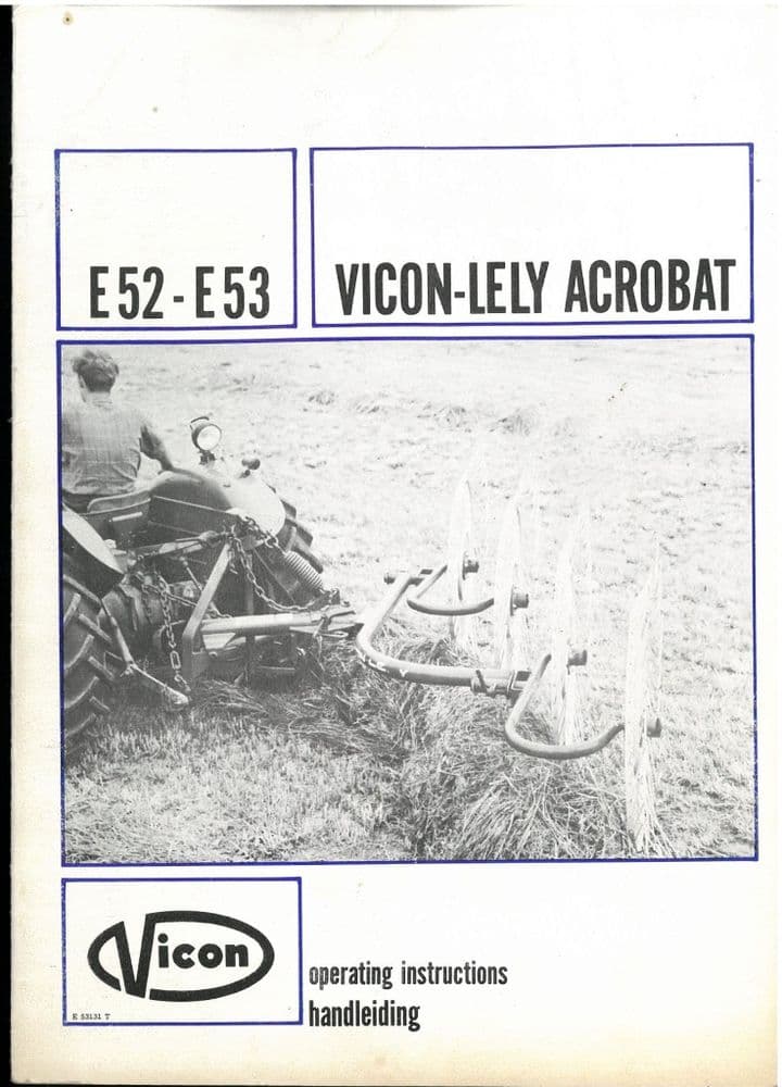 Vicon Lely Acrobat E52-E53 Operators Manual
