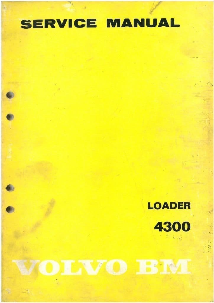 Volvo BM Wheel Loader 4300 Workshop Service Manual