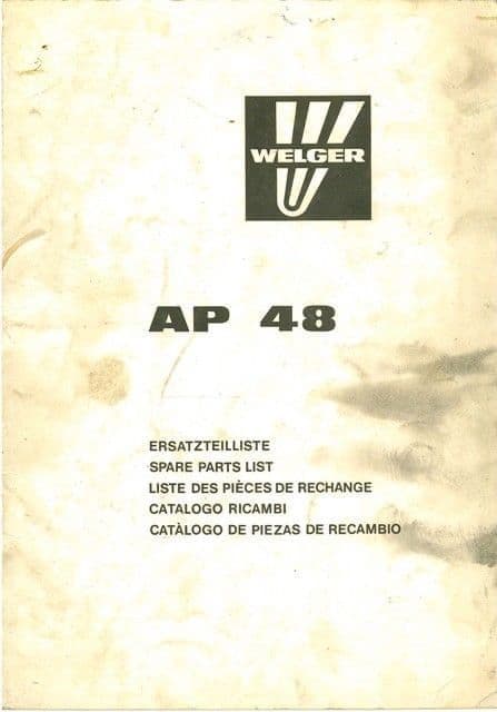 Welger Baler AP48 Parts Manual AP 48