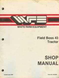 White Iseki Field Boss 43 Tractor Service Workshop Manual