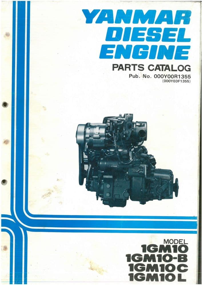 Yanmar Diesel Engine 1GM10 1GM10-B 1GM10C 1GM10L Parts Manual