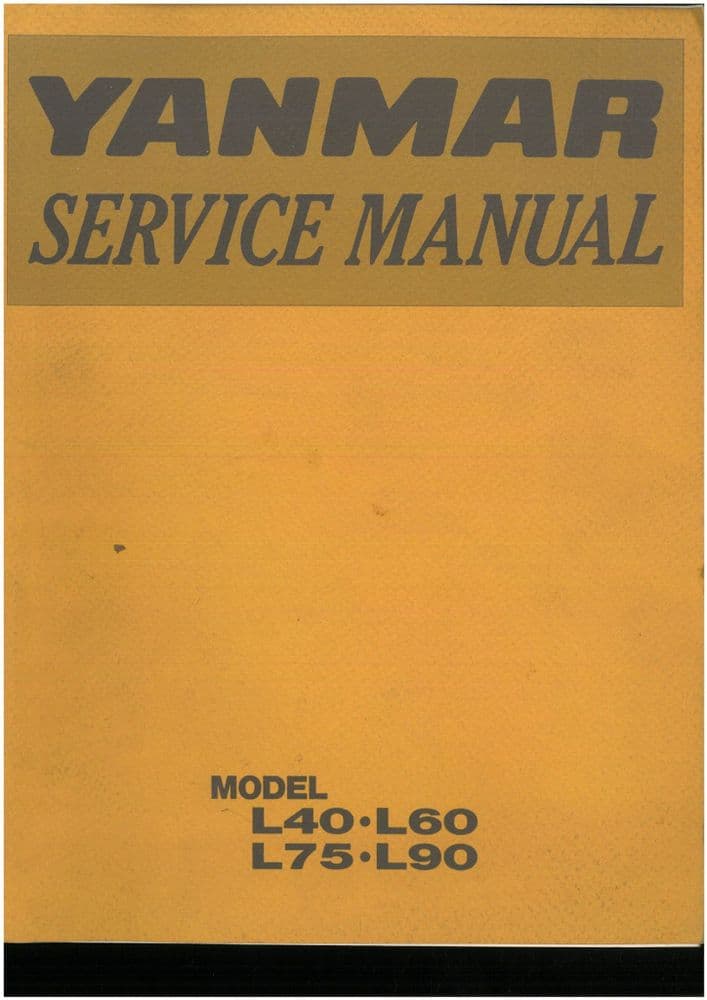 Yanmar Diesel Engine L40 L60 L75 L90 Workshop Service Manual