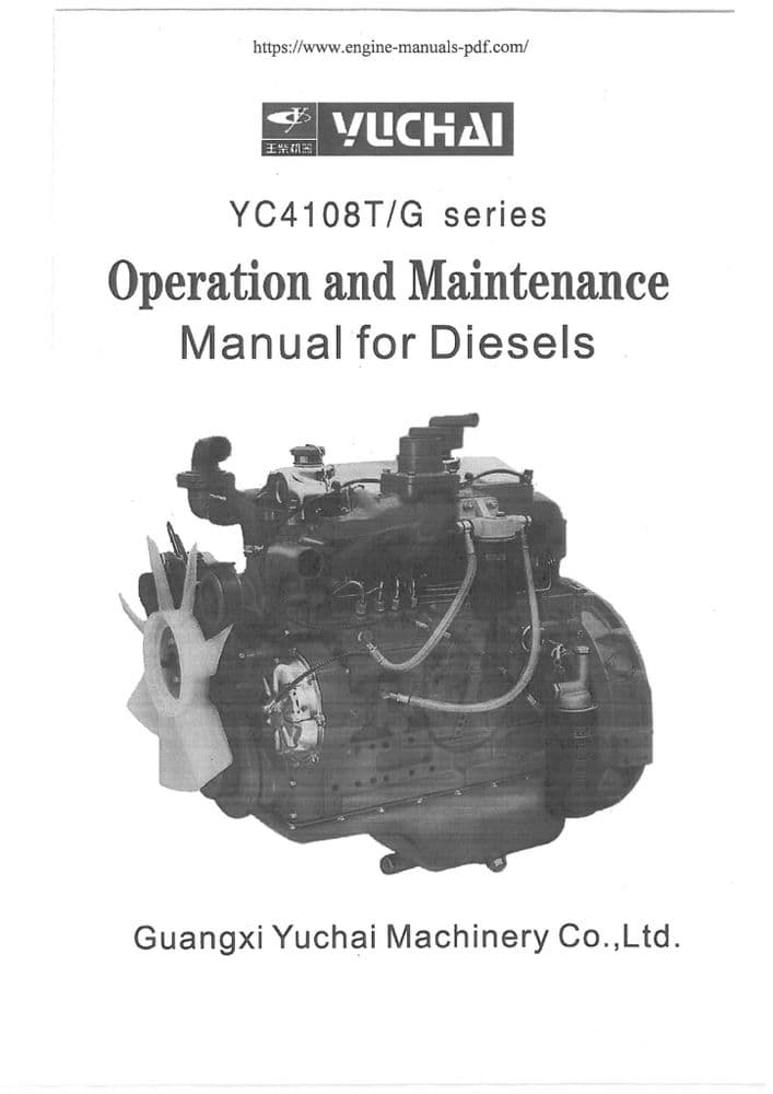 Yuchai Diesel Engine YC4108T YC4108G Operators Manual